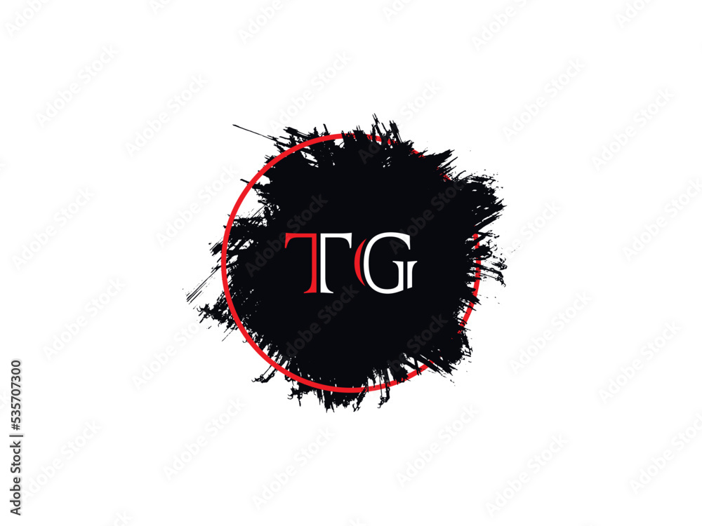 Minimalist Unique TG Logo Letter, Beautiful Circle Tg t g Letter Logo ...