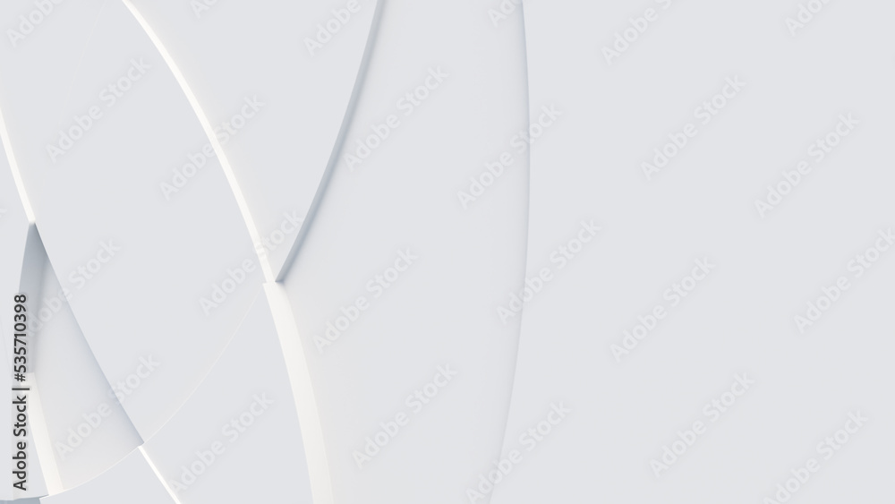 White, Tech Background with a Geometric 3D Structure. Clean, Minimal ...