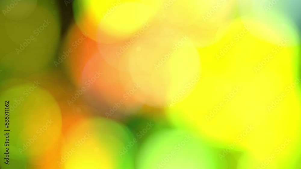 Bokeh background blur green yellow lights color abstract animated ...