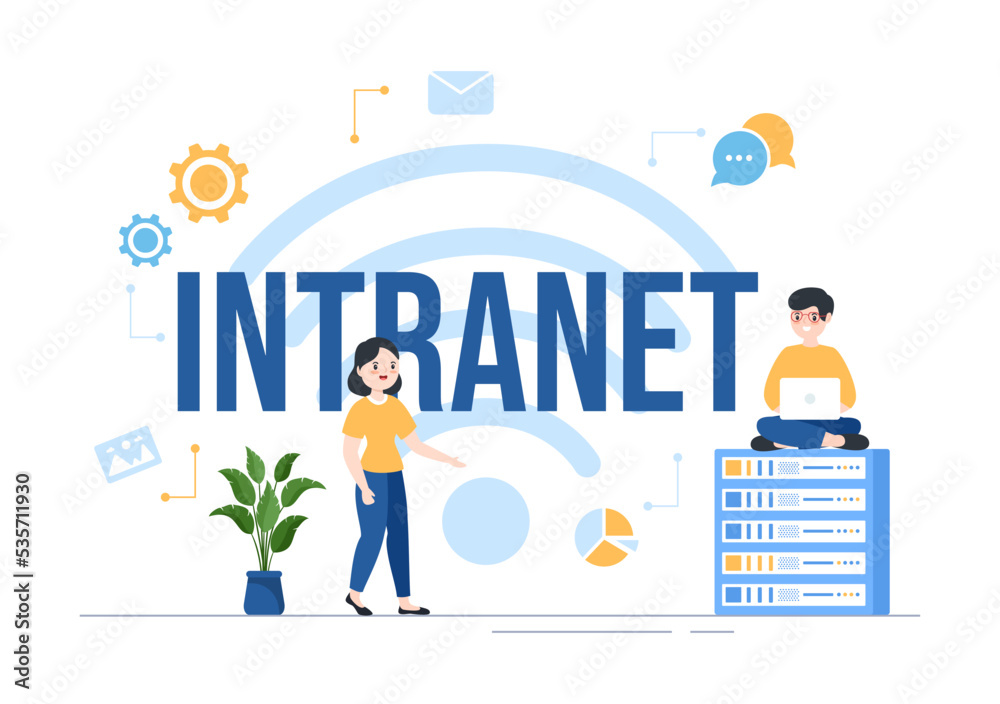 Intranet Internet Network Connection Technology to Share Confidential ...