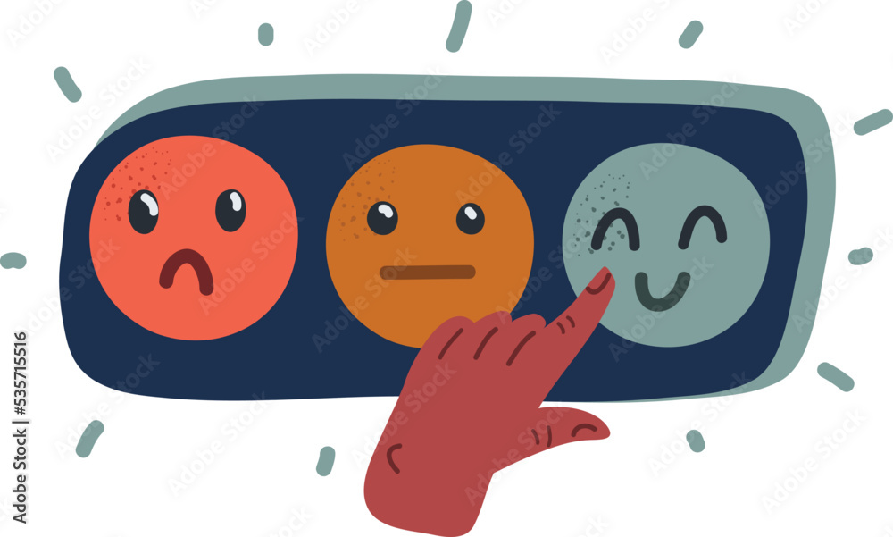 Vecteur Stock Cartoon Vector Illustration Satisfaction Rating Level Face Concept Feedback Scale vecteur-stock-cartoon-vector-illustration-satisfaction-rating-level-face-concept-feedback-scale