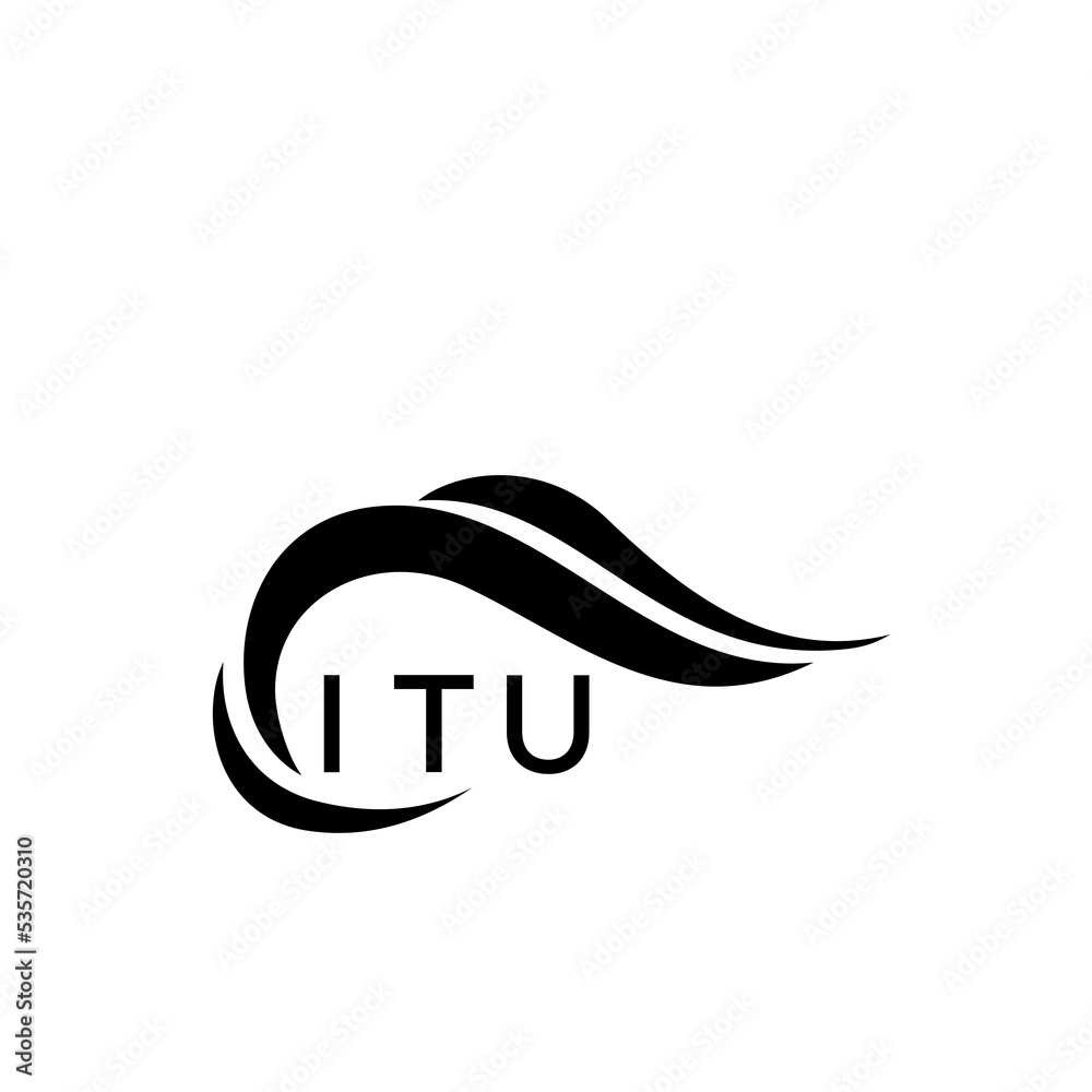 ITU letter logo. ITU blue image on white background. ITU Monogram logo ...