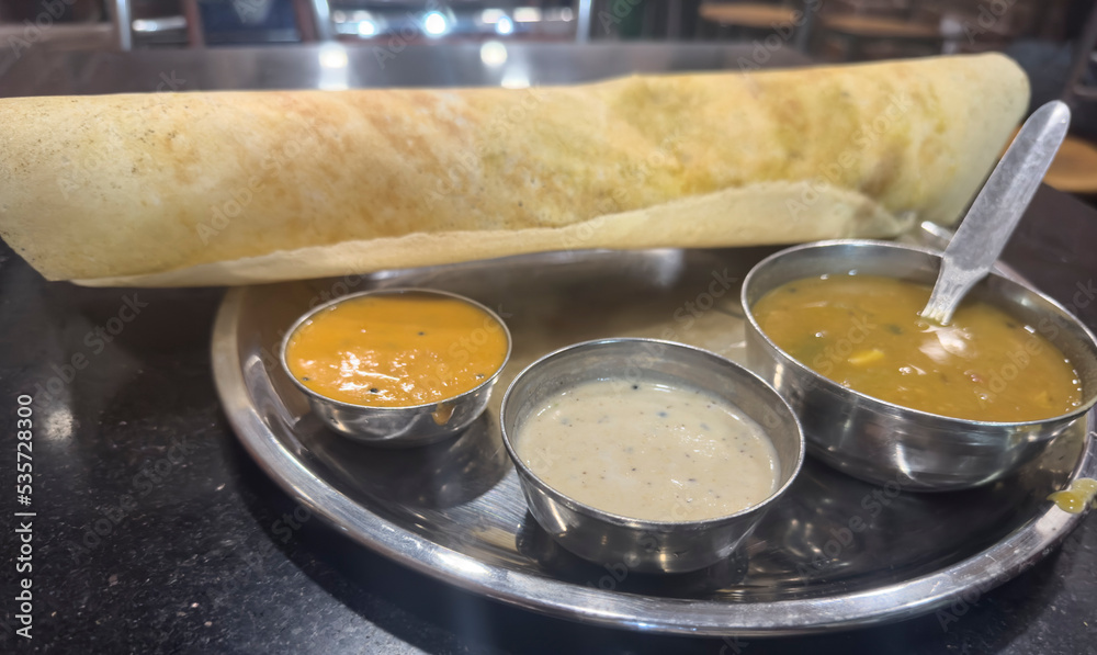 Masala dosa Indian food image HD Stock Photo | Adobe Stock