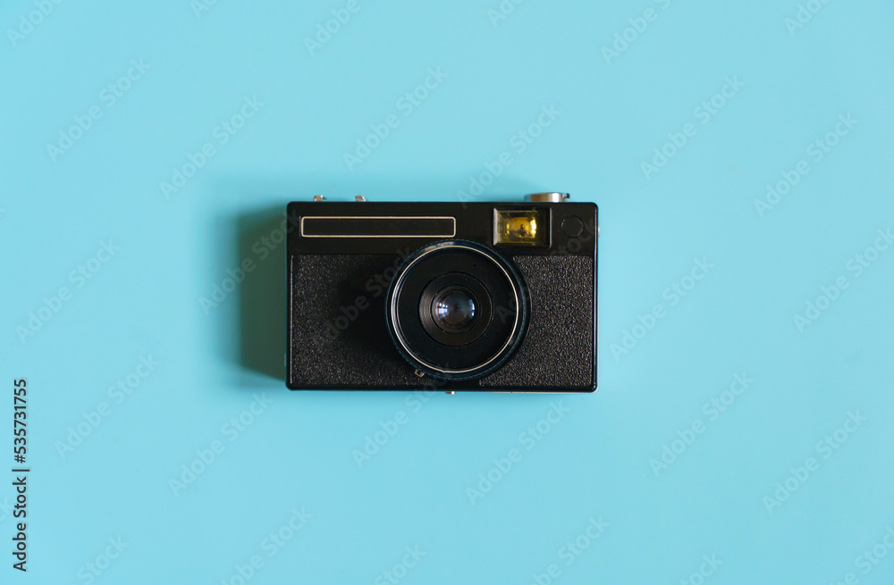 Film camera on a color minimal background. Photography, lifestyle ...