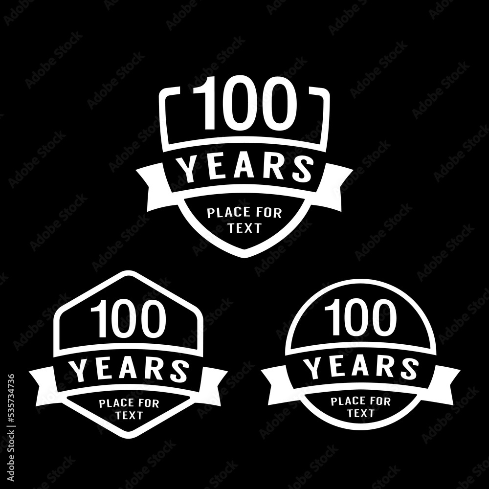 100 years anniversary celebration logotype. 100th anniversary logo ...