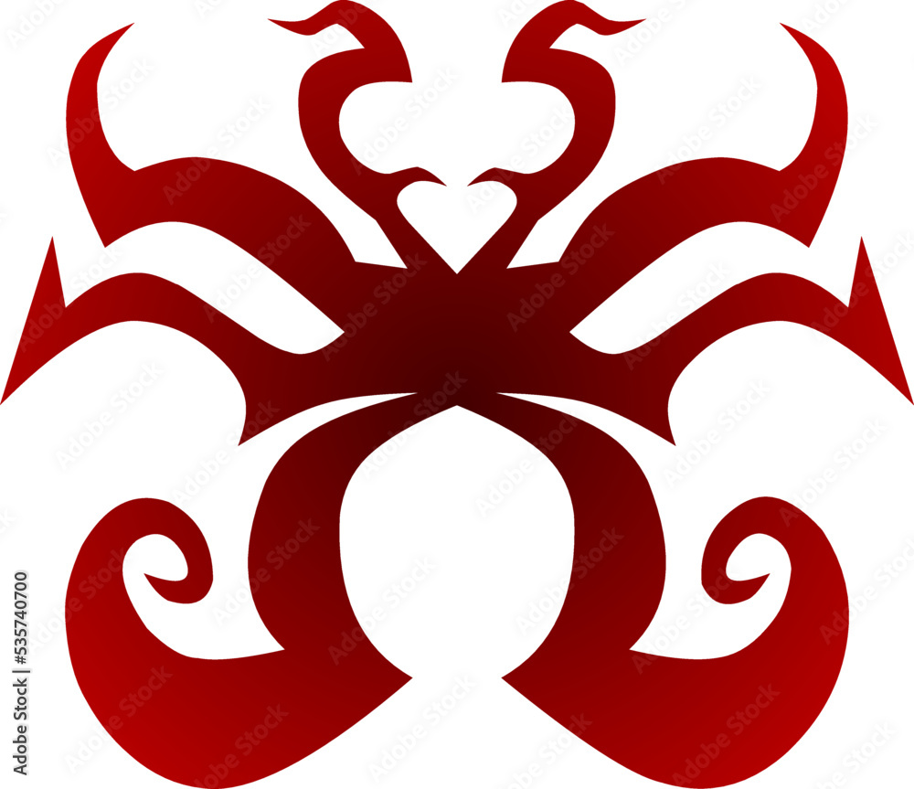 Simple tribal tattoo vector illustration. Simple tribal tattoo for logo ...