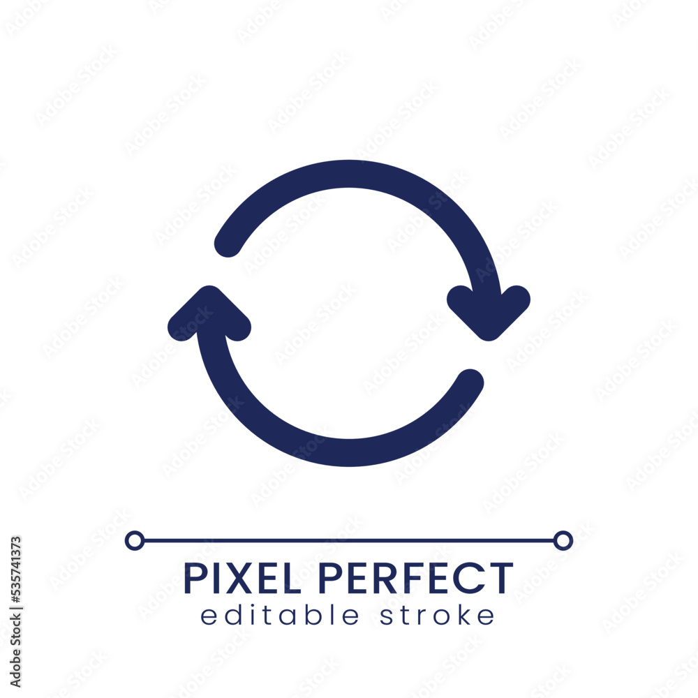 System upgrade pixel perfect linear ui icon. Download update files ...