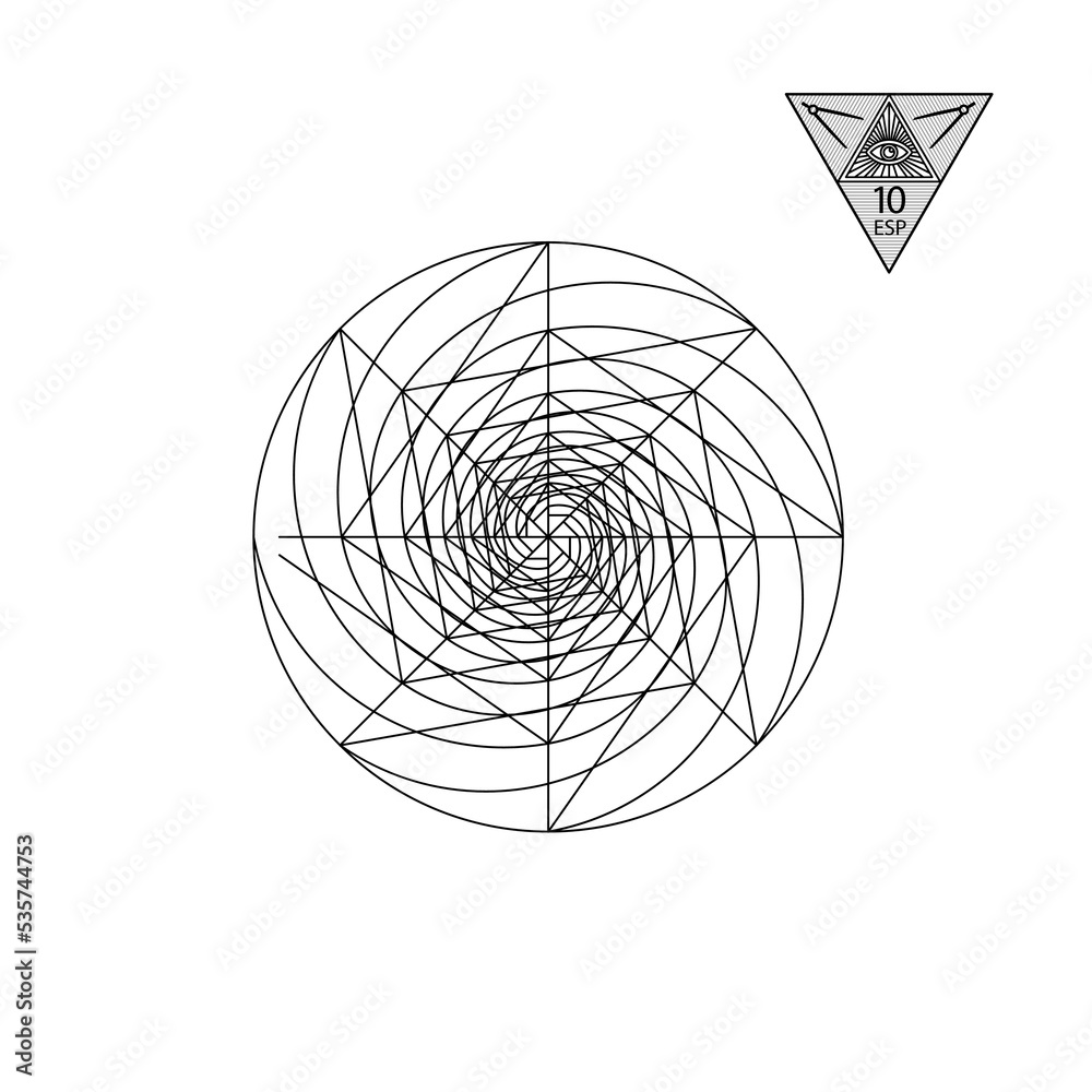 Sacred geometry. Vector Illustration isolated on white. Sacred geometry ...