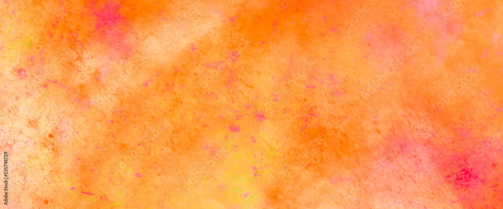 Red orange yellow chalk color on vintage paper background painting in ...