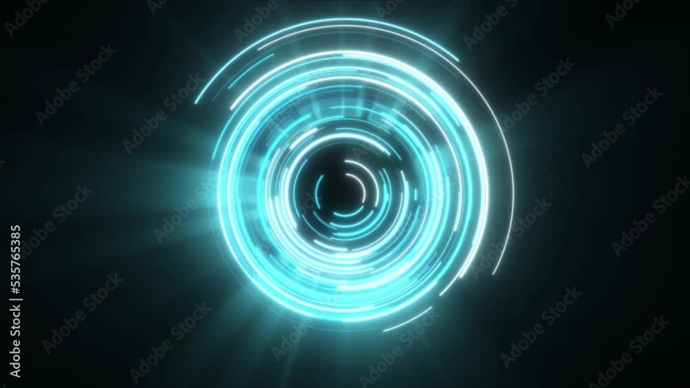 Hi Tech Futuristic Display Hud Circle Elements Loop Animation Alpha Channel, Hud Hologram Circle ...