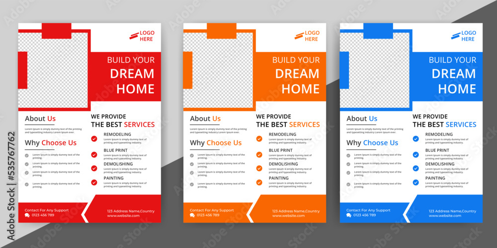 construction flyer A4 template, Construction Flyer Template, Flyer ...