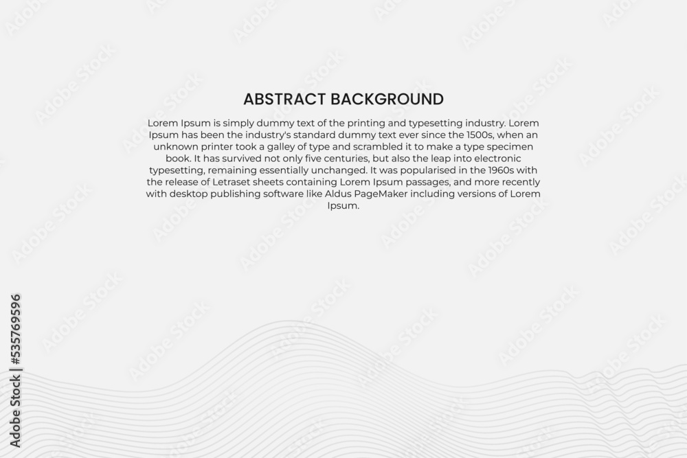 abstract black wave lines on white background, vector template for your ...