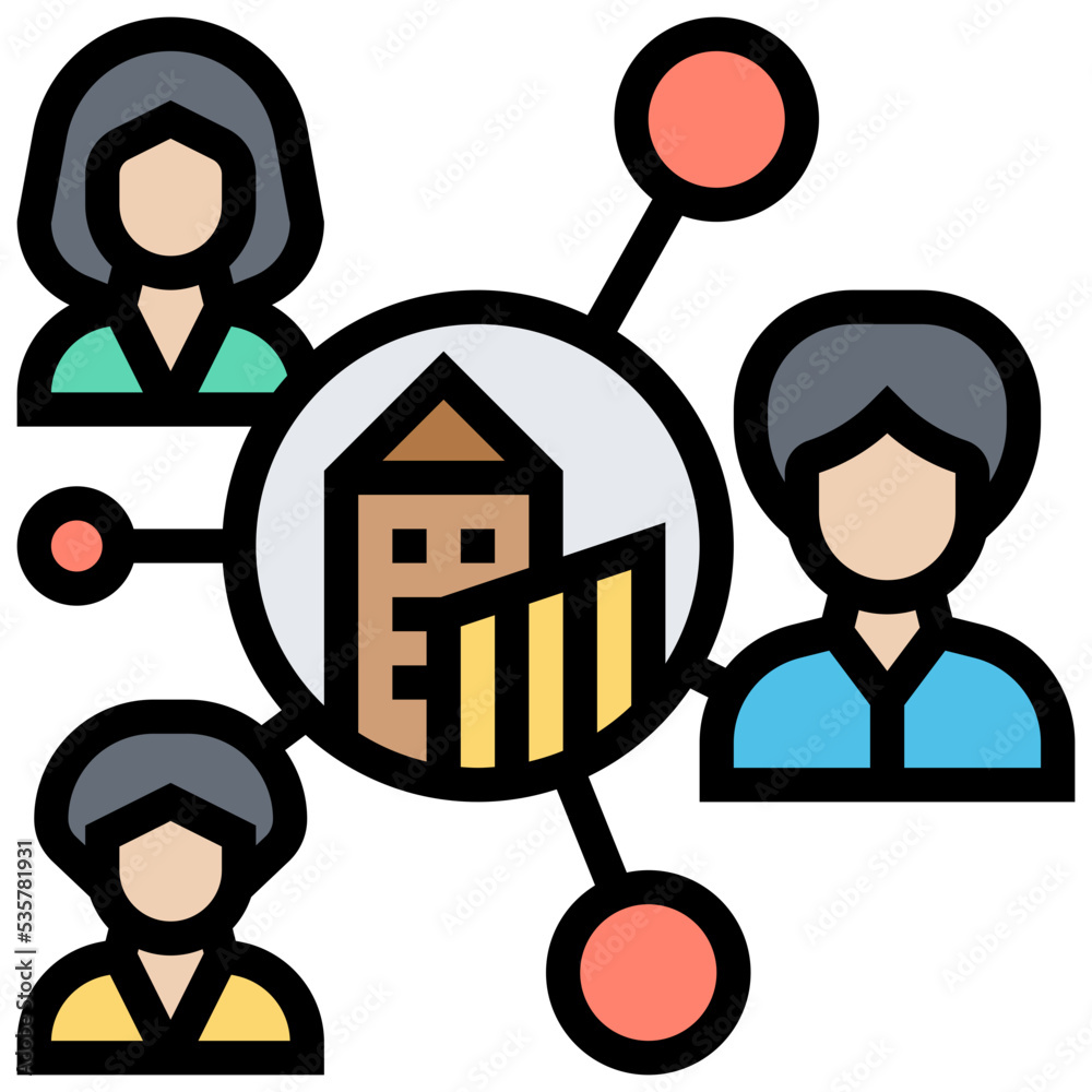 centralized icon Stock Vector | Adobe Stock