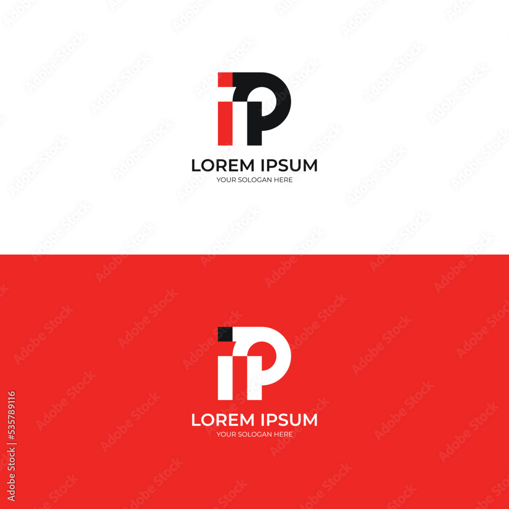 Modern IP Logo - I P letters, IP Letter Logo icon vector template Stock ...