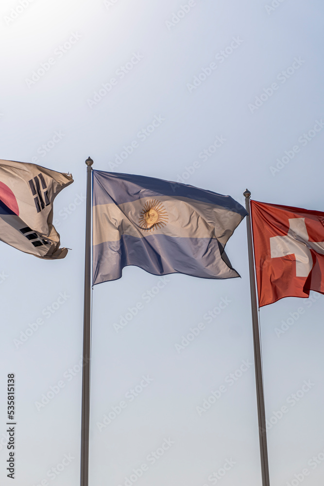 Flags of nations qualified for World Cup Qatar 2022 hoisted at Doha ...