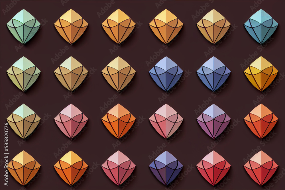 Seamless Colourful Gems Sprite Sheet Background Stock-Illustration ...