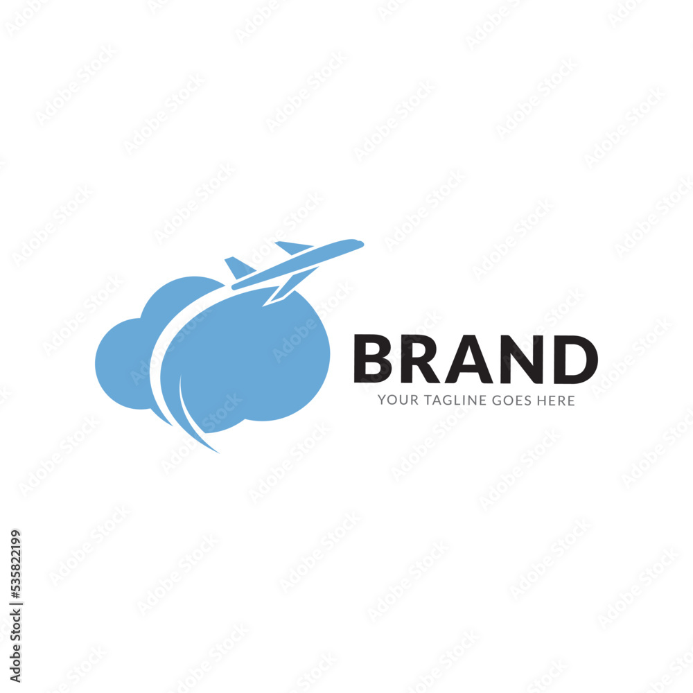 Vector logo design template for airlines, airline tickets, travel ...