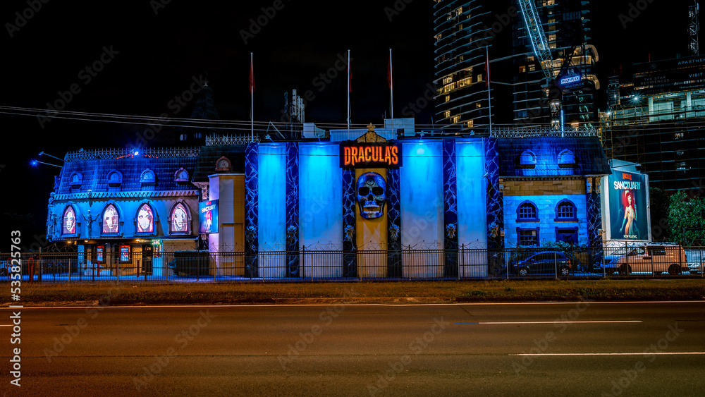 Gold Coast, Queensland, Australia - Oct 4, 2022: Dracula's Cabaret ...