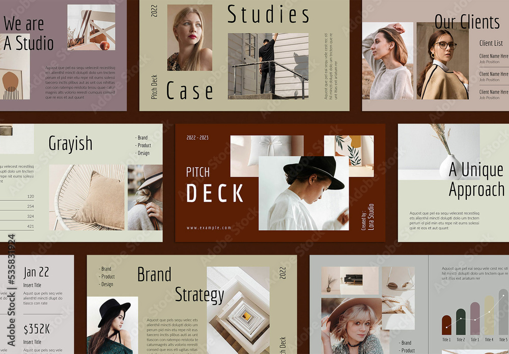 Pitch Deck Presentation - Layout Stock Template | Adobe Stock
