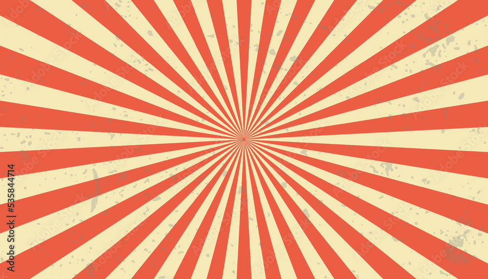 Retro sun background. Vintage rays of the sun. Vector illustration ...