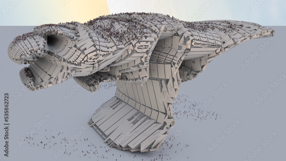 Illustration of an animal creature from the cretaceous period. Must ...