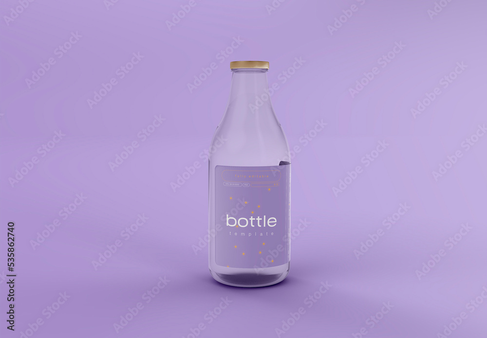3D Bottle Mockup Stock Template | Adobe Stock