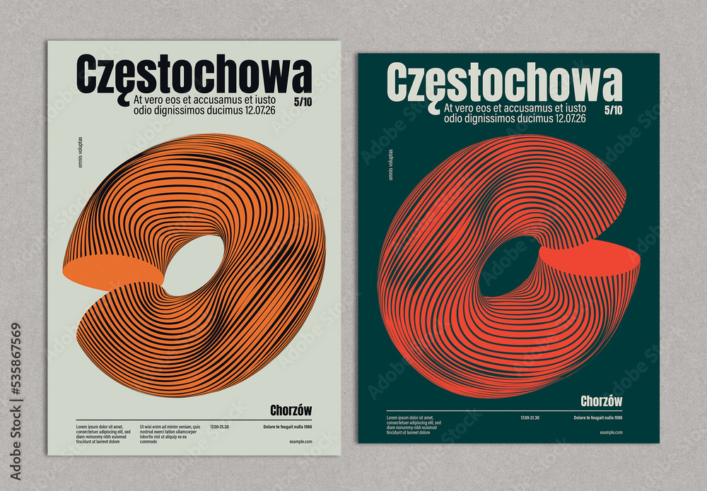 Creative Post-Modern Event Poster Layout Design Stock Template | Adobe ...