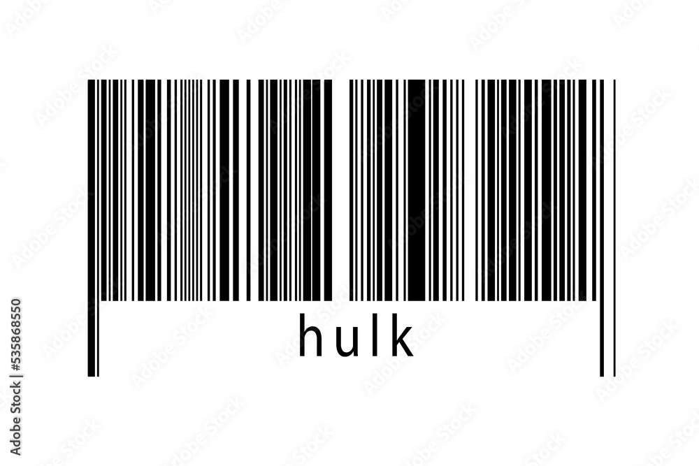 Digitalization concept. Barcode of black horizontal lines with ...