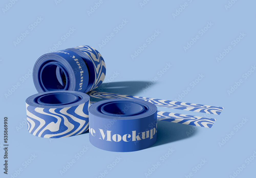 Four Adhesive Tape Mockup Stock Template | Adobe Stock