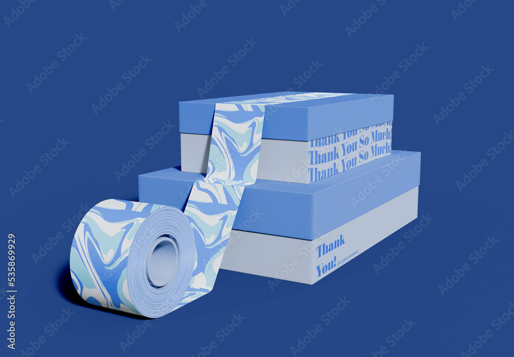 Box with Tape Mockup Stock Template | Adobe Stock