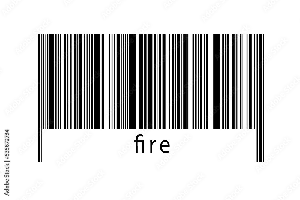 Digitalization concept. Barcode of black horizontal lines with ...