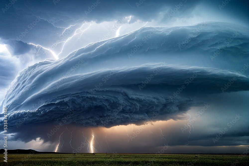 Supercell Thunderstorm Rainstorm Tornado warning Weather Storm Chasing ...