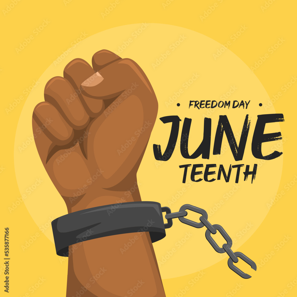 flat juneteenth celebration illustration Commemorative banner in flat ...