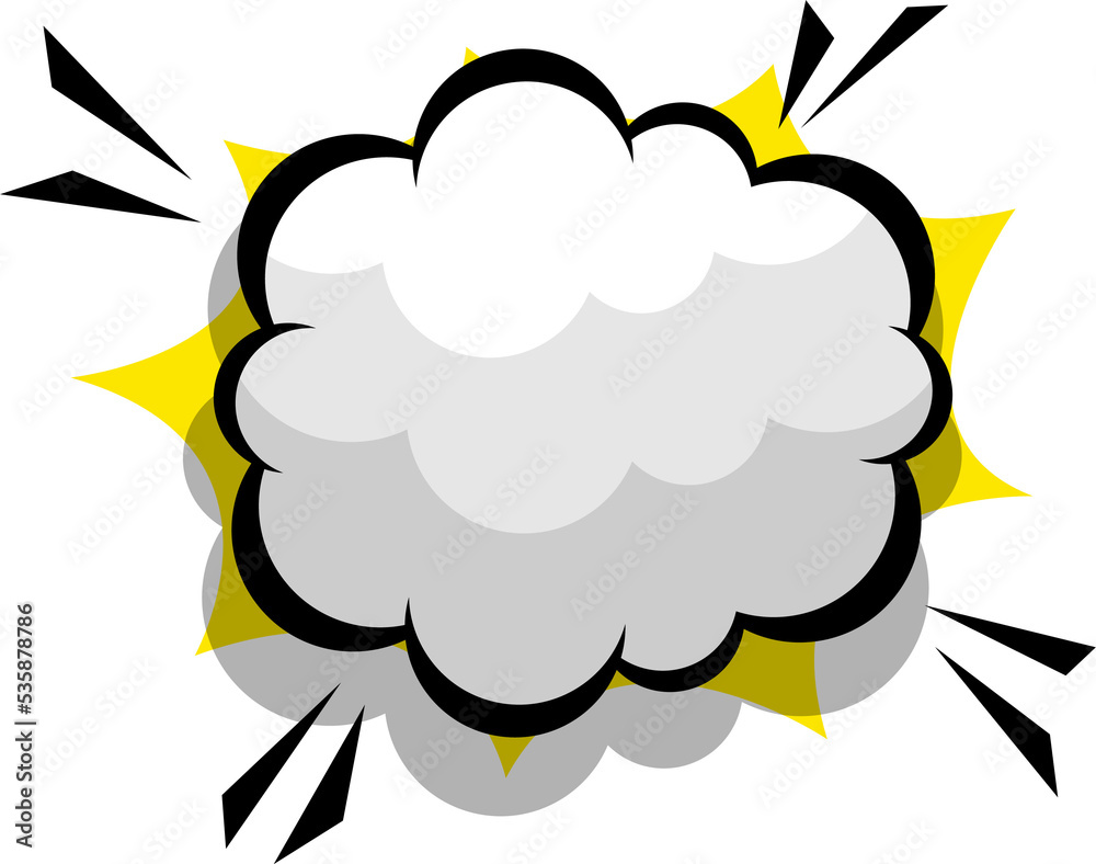 blank boom speech bubble cartoon comic book pop art background vector ...