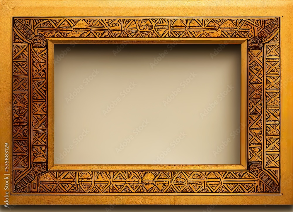 egyptian pharaoh style picture frame template design Stock Illustration ...
