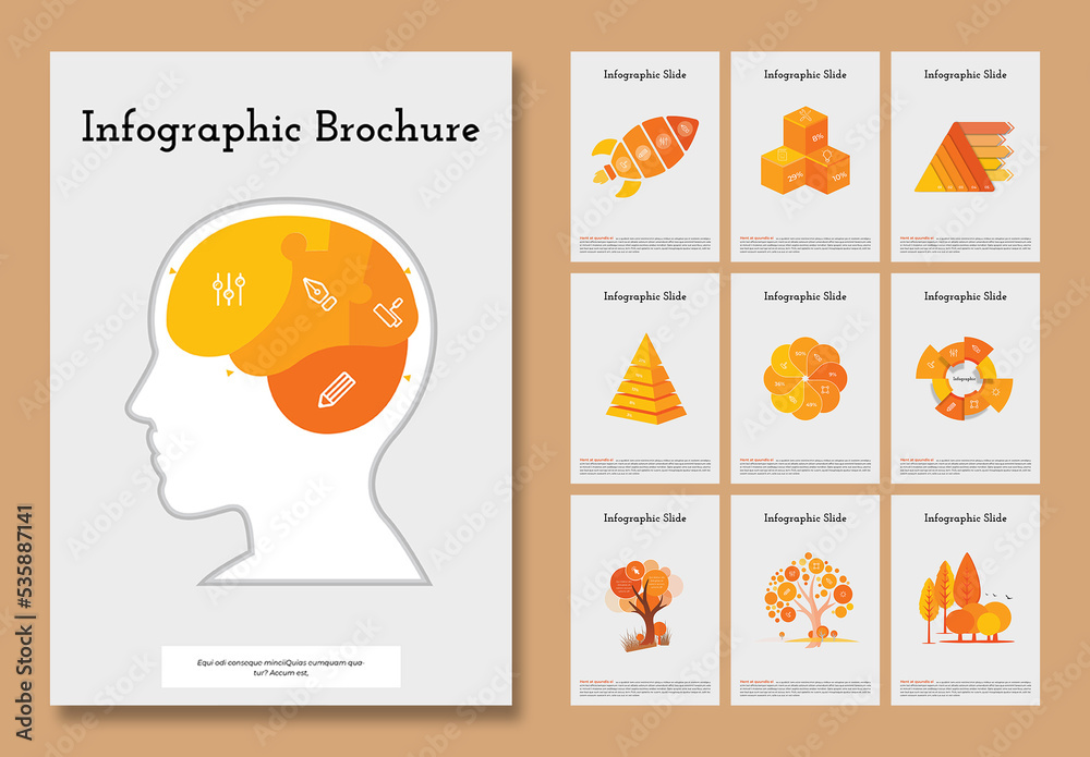 Corporate Infographic Brochure Stock Template | Adobe Stock