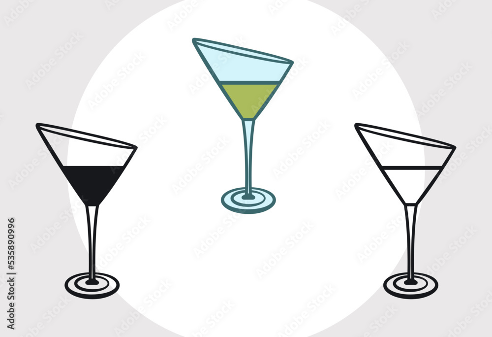 Martini Glass Svg Monogram Margarita Glass Svg Wine Glass Svg 9546