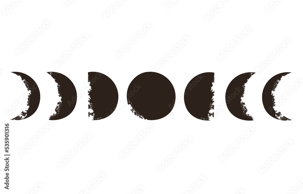 Moon phases aesthetic. New Moon, First Quarter, Full Moon, and Last ...