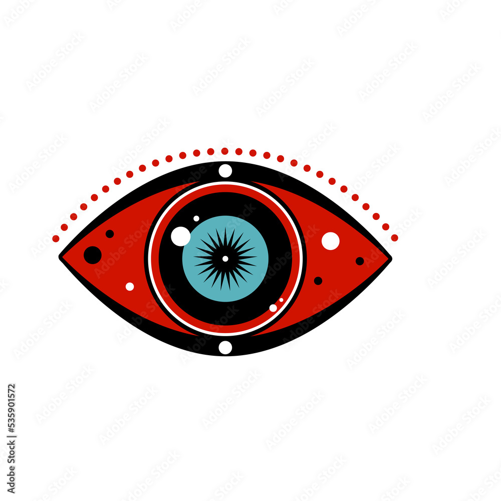 Eye Evil Devil Mystic Magic Talisman Amulet Boho Symbol Sign Silhouette ...