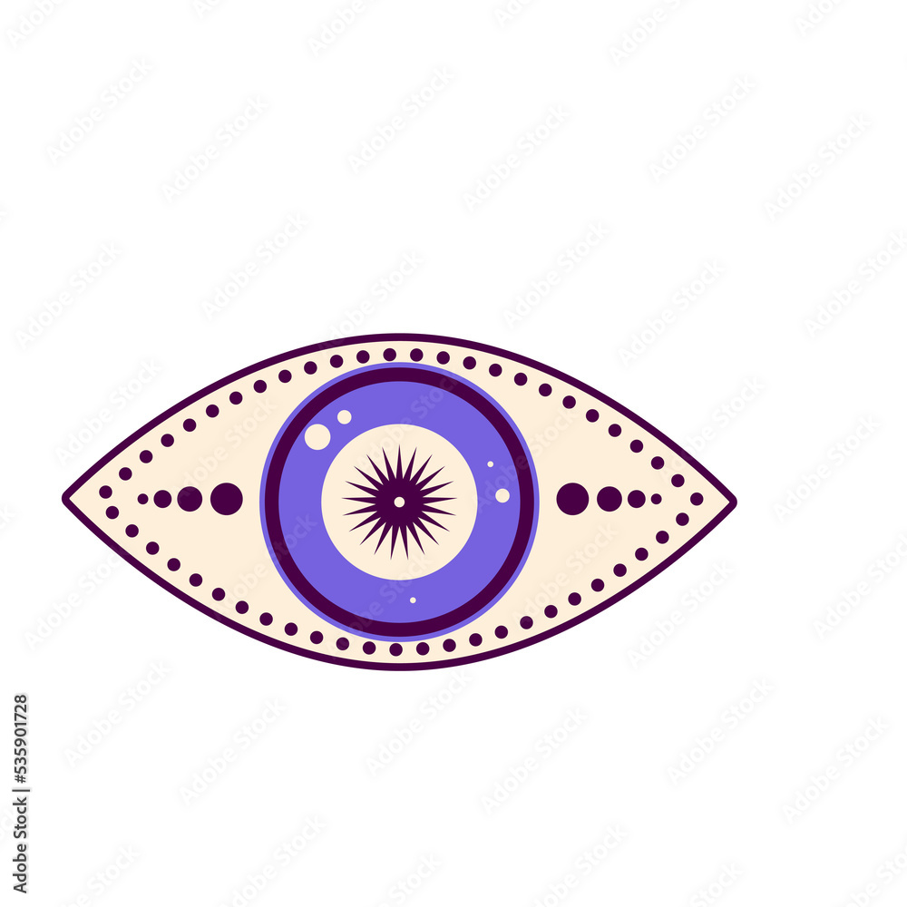 Eye Evil Devil Mystic Magic Talisman Amulet Boho Symbol Sign Silhouette ...