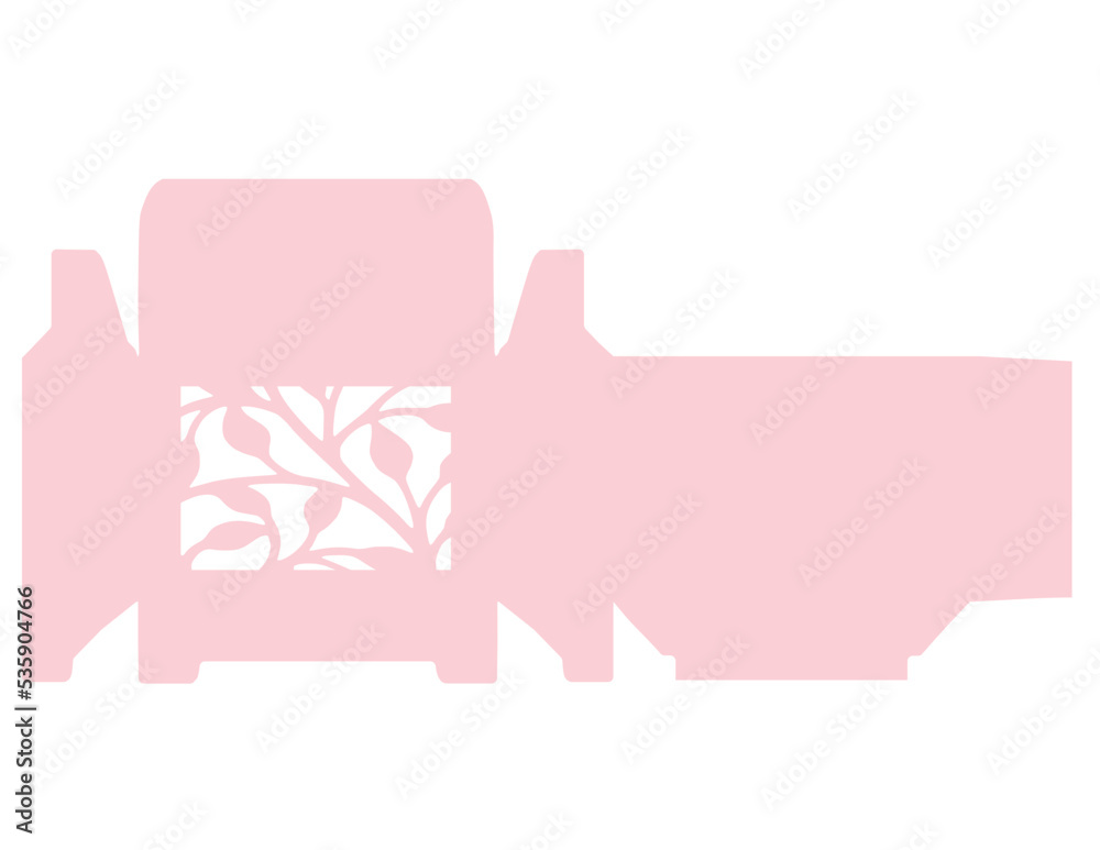 Rectangular Box Template, Wedding Box Vector File Stock Vector | Adobe ...