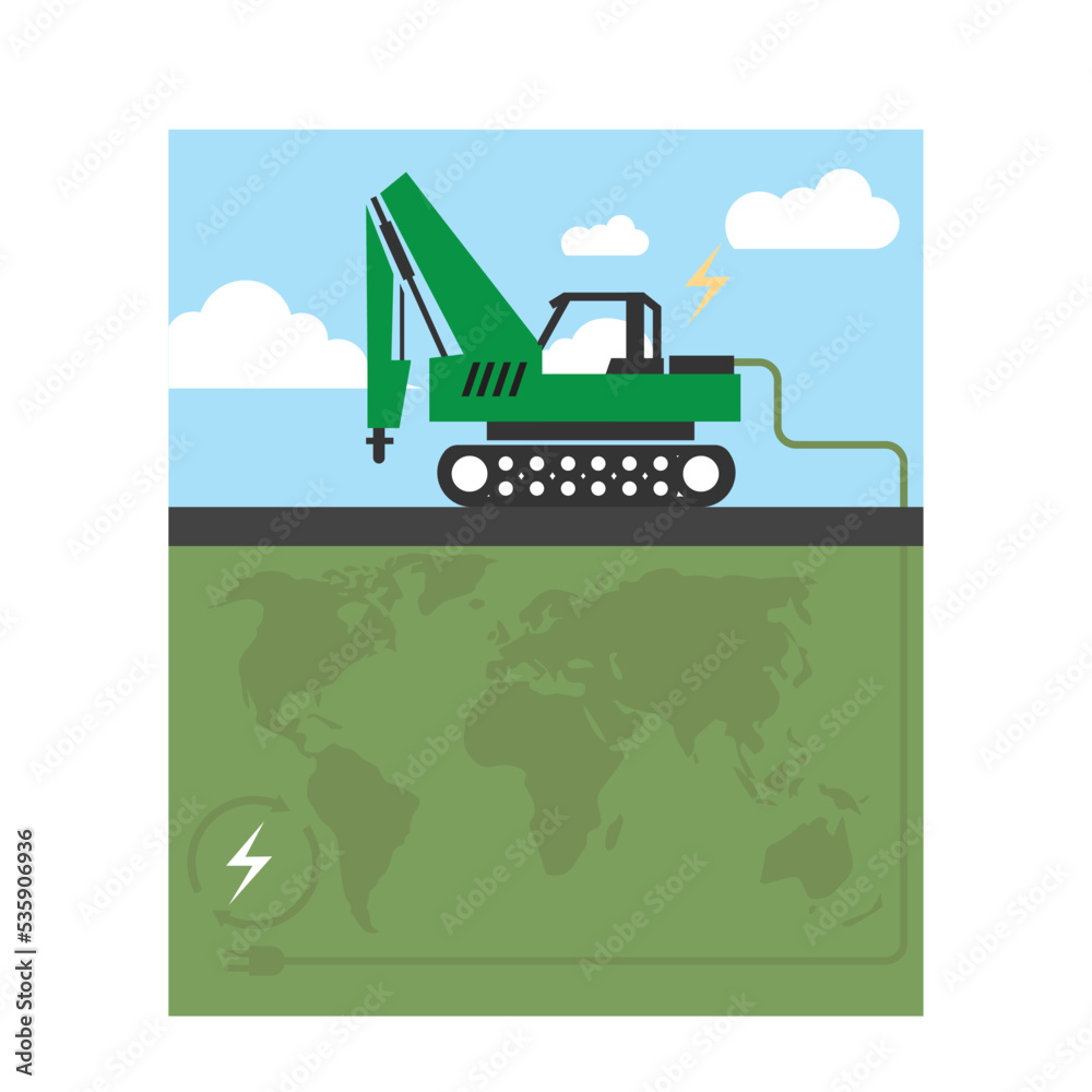 electric industrial vehicle. Eco truck with renewable energy source ...