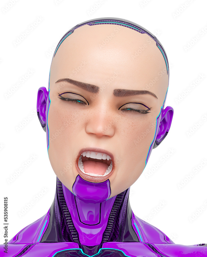 super cyborg girl is doing a battle cry expression in id profile ...