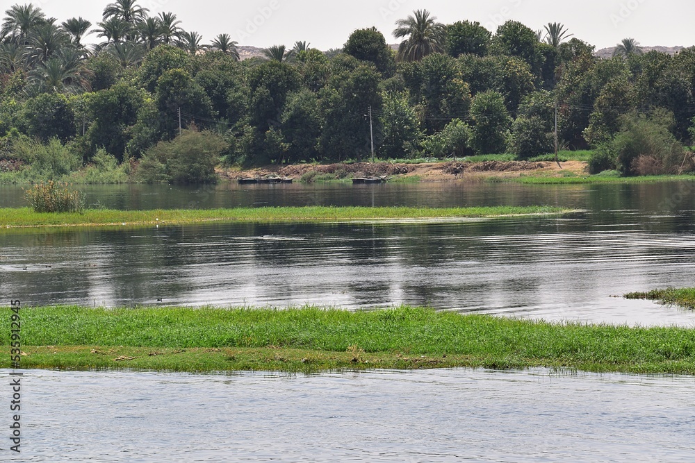 Nil – najdłuższa rzeka świata , zycie na rzece Stock-Foto | Adobe Stock