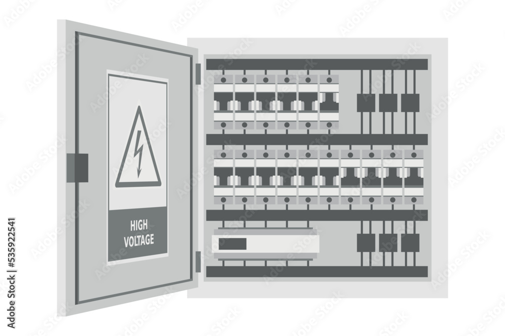 Electrical box, electrical switch panel with high voltage and ...
