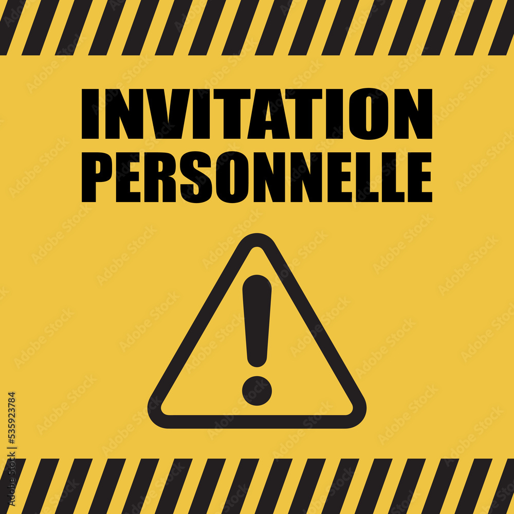 Logo invitation personnelle. Stock Vector | Adobe Stock