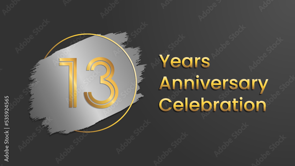 13 Years Anniversary Celebration, Perfect template design for ...