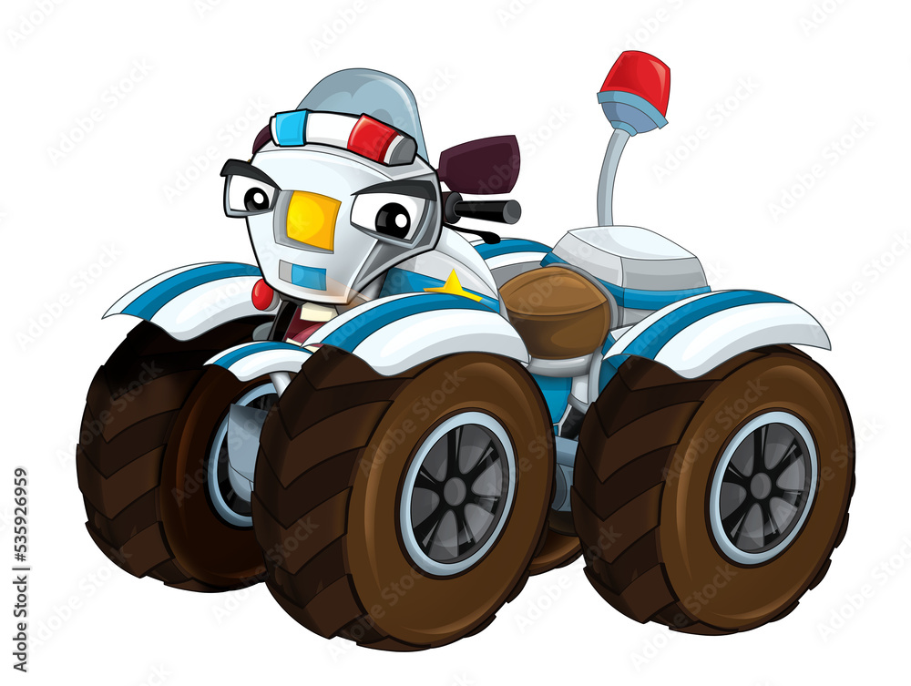 Cartoon motorcycle police isolated illustration Stock Illustration ...