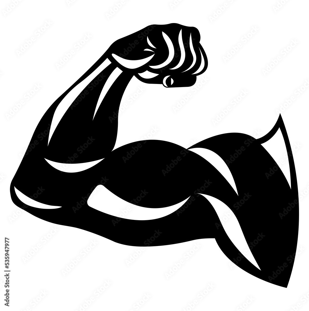bodybuilder arm muscles Stock Illustration | Adobe Stock