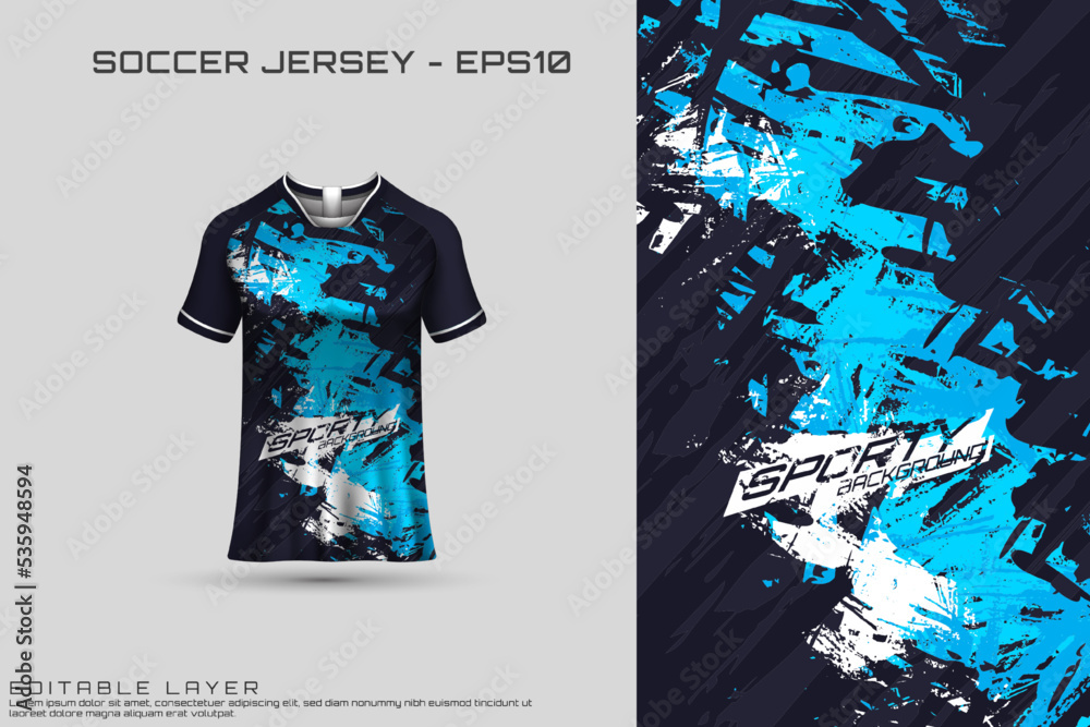Póster Sports jersey and t-shirt template sports jersey design vector ...